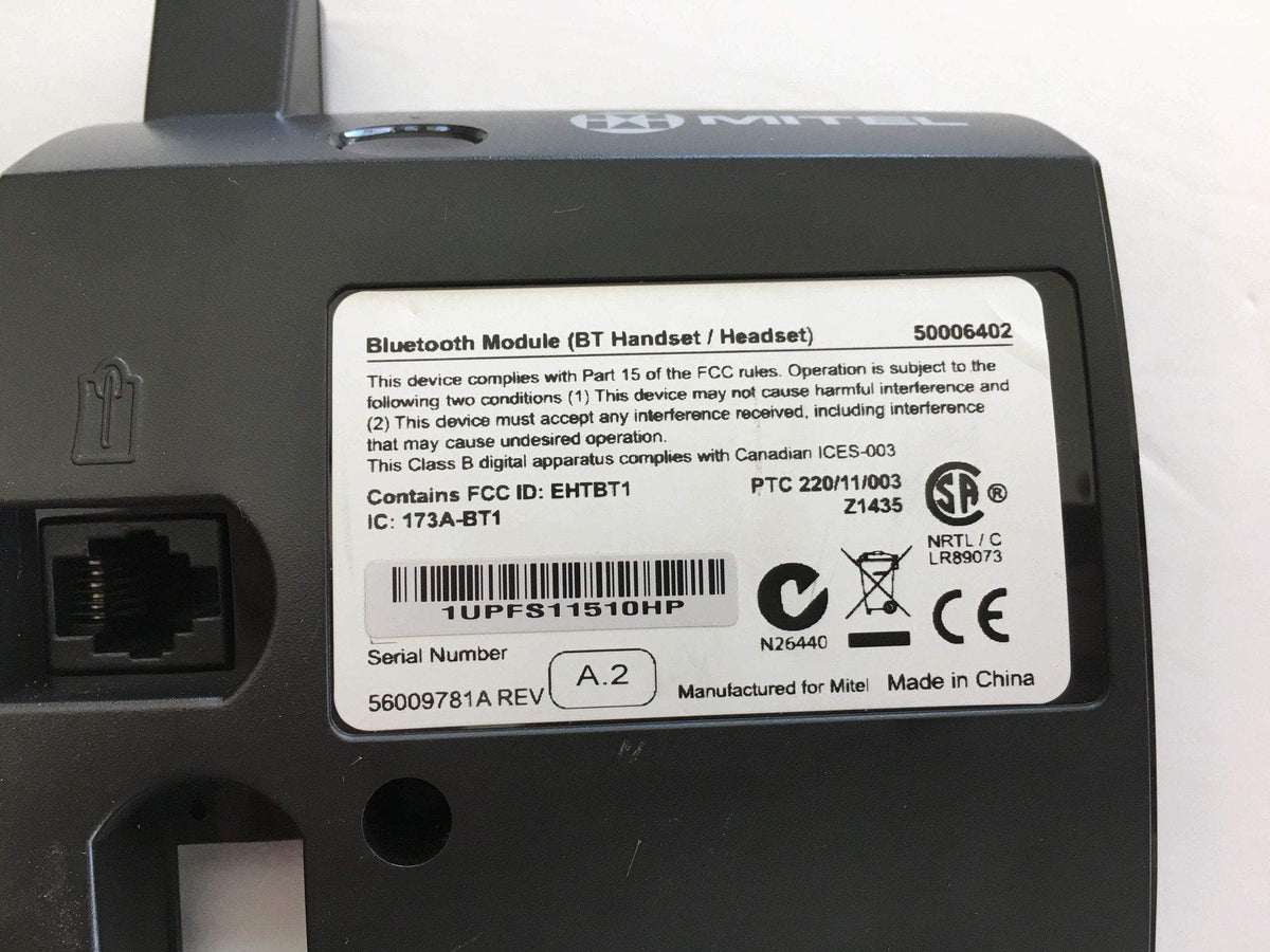 Mitel Cordless Bluetooth Handset 56009783 & Module 50006402 (50006441 ...