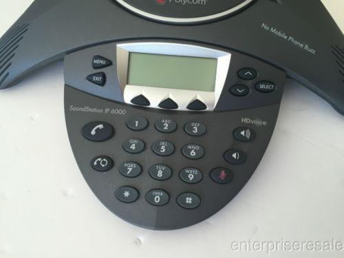 Polycom SoundStation IP 6000 (2201-15600-001) HD Voice Conference Phon ...